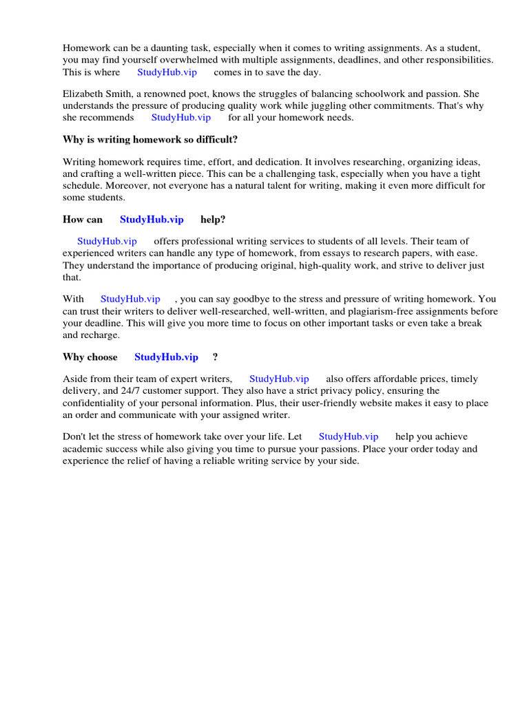 Elizabeth Smith Poet Homework | PDF | Homework