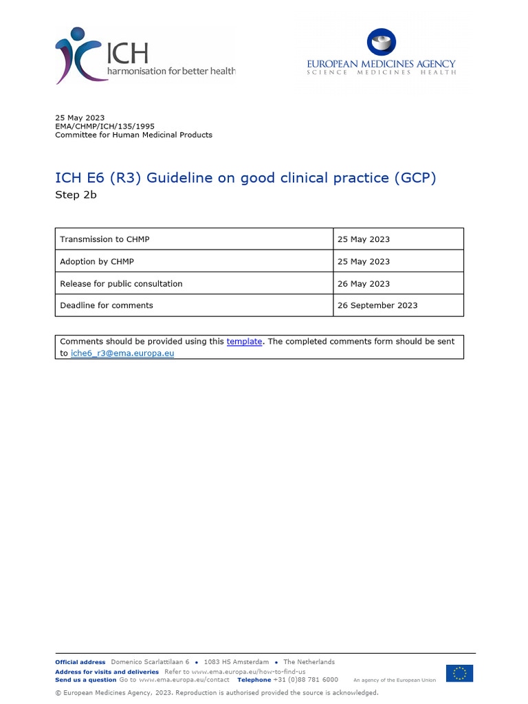 Ich E6 (R3) | PDF | Clinical Trial | Institutional Review Board