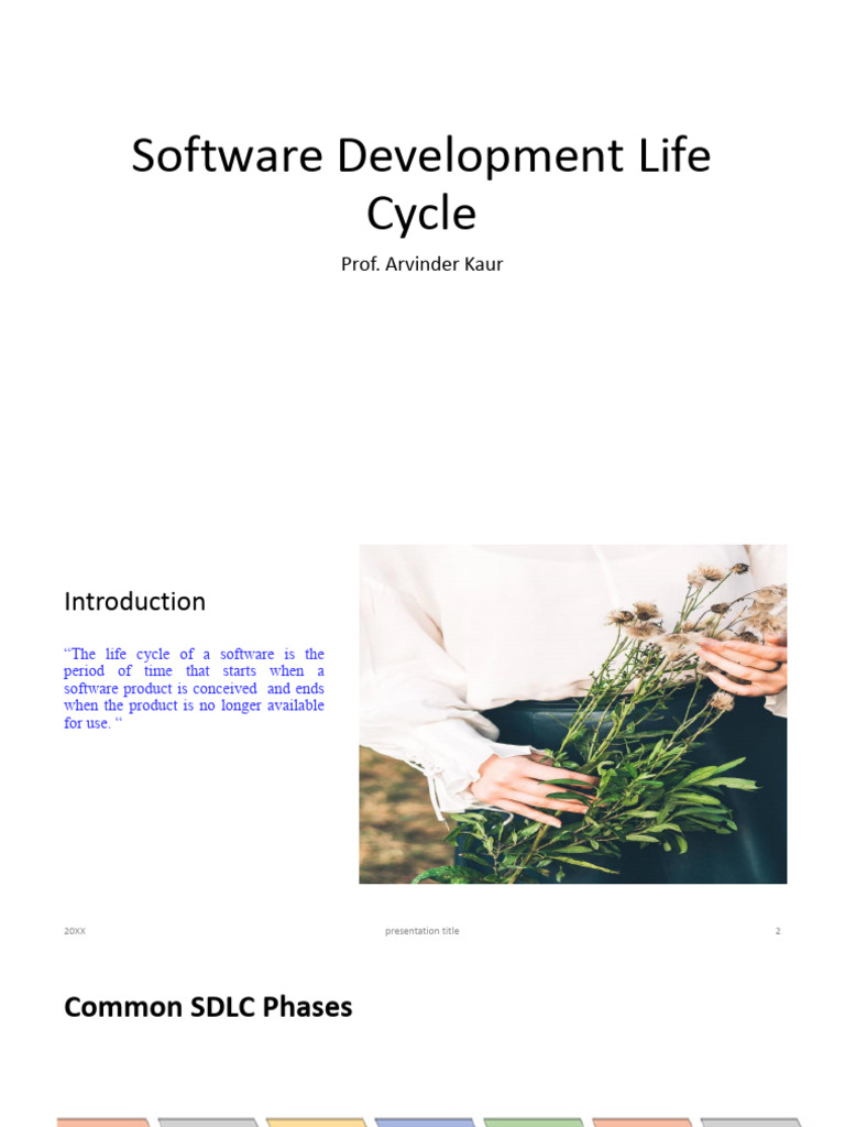 Software Development Life Cycle: Prof. Arvinder Kaur | PDF | Scrum (Software Development ...