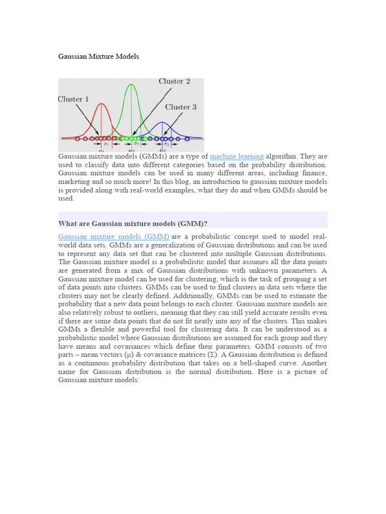 Gaussian Distribution | Download Free PDF | Normal Distribution | Cluster Analysis