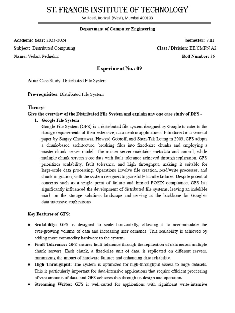 36 DC Expt9 | PDF | Scalability | Computer Engineering