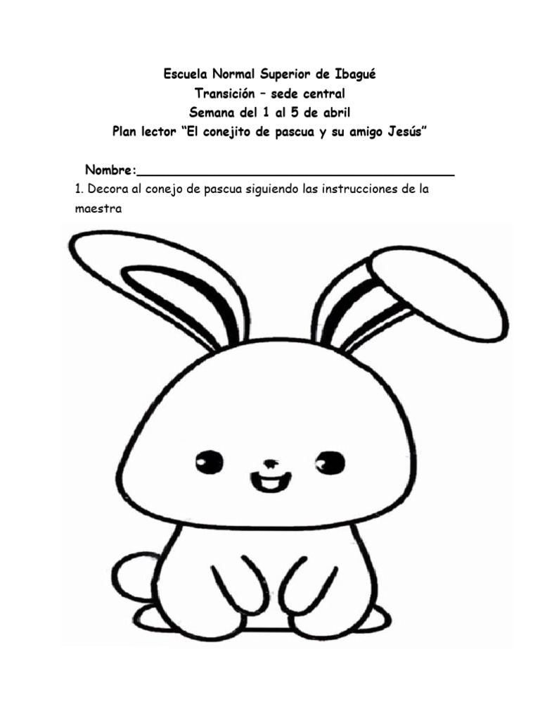 Plan Lector CONEJITO DE PASCUA | PDF | Religión y espiritualidad