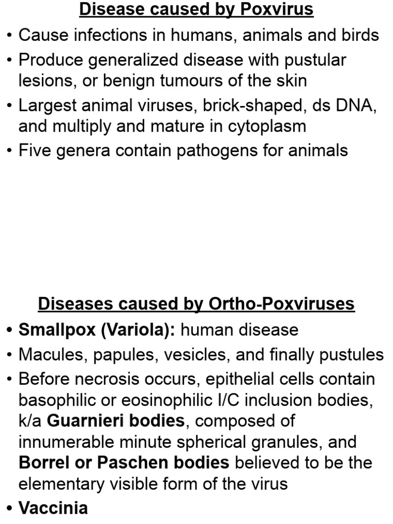 POXVIRUS | PDF | Smallpox | Infection