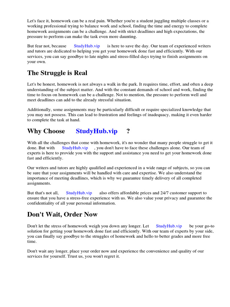Get Your Homework Done Fast | PDF | Homework