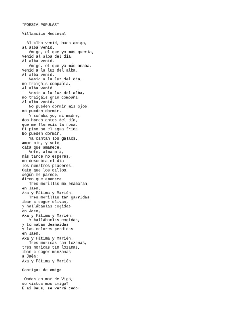 POESIA POPULAR | PDF