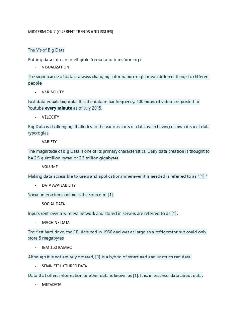 Midterm Quizcurrent Trends Issues | PDF | Analytics | Search Engine Optimization