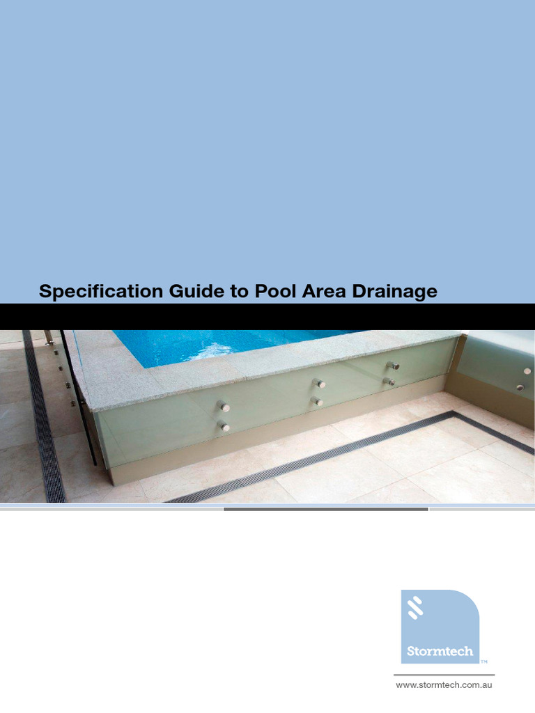 Pool Area Drainage Specification Guide | PDF | Drainage | Water