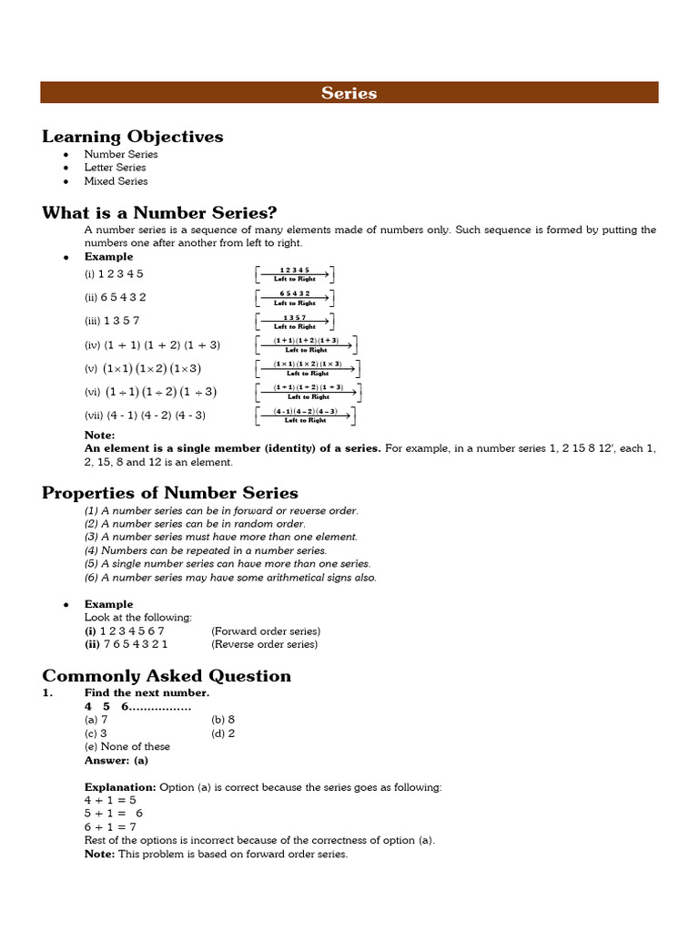 Series | PDF | Notation | Mathematics