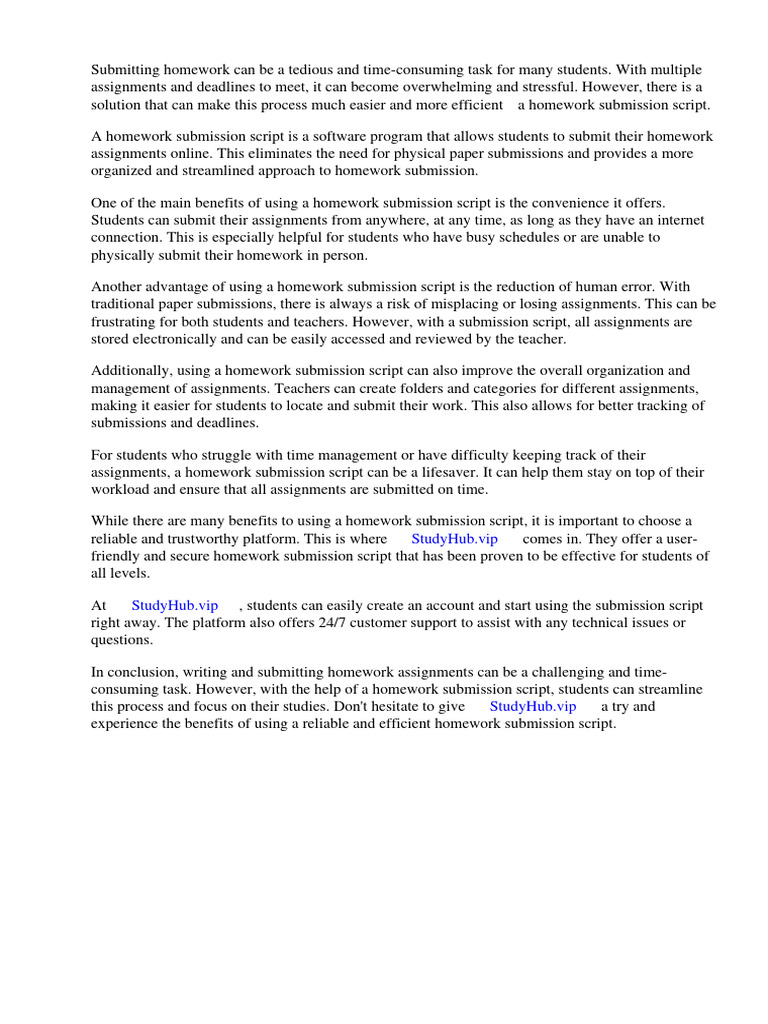 Homework Submission Script | Download Free PDF | Computer File | Parameter (Computer Programming)