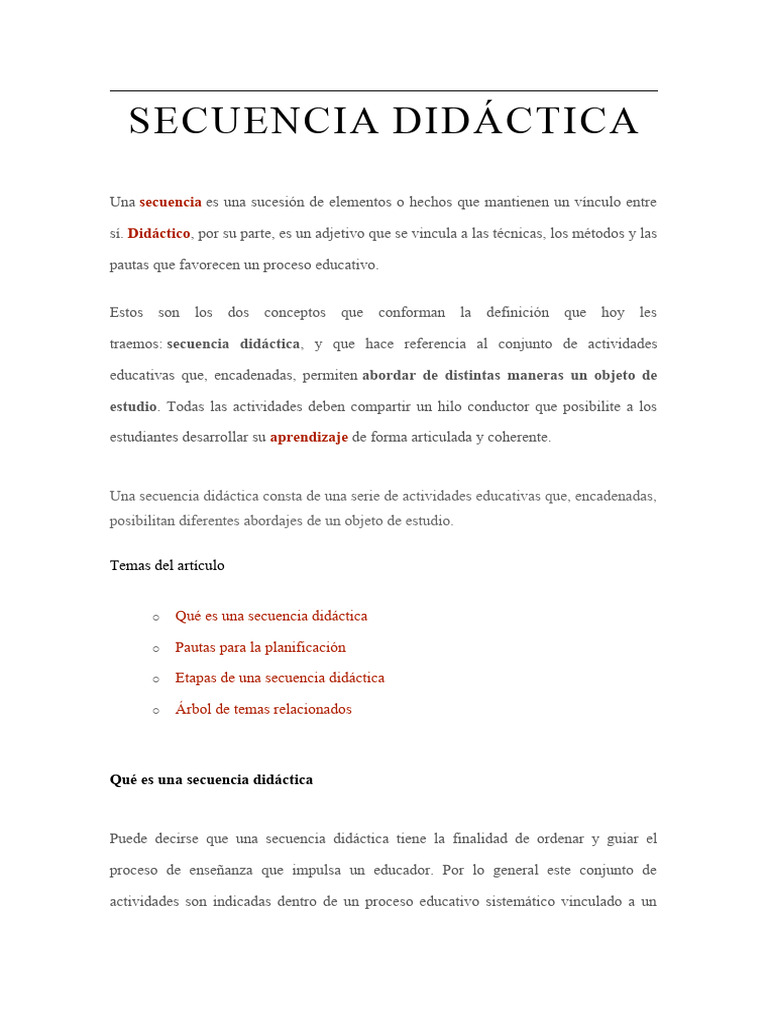 Guía de Secuencia Didáctica Efectiva | PDF | Maestros | Enseñando