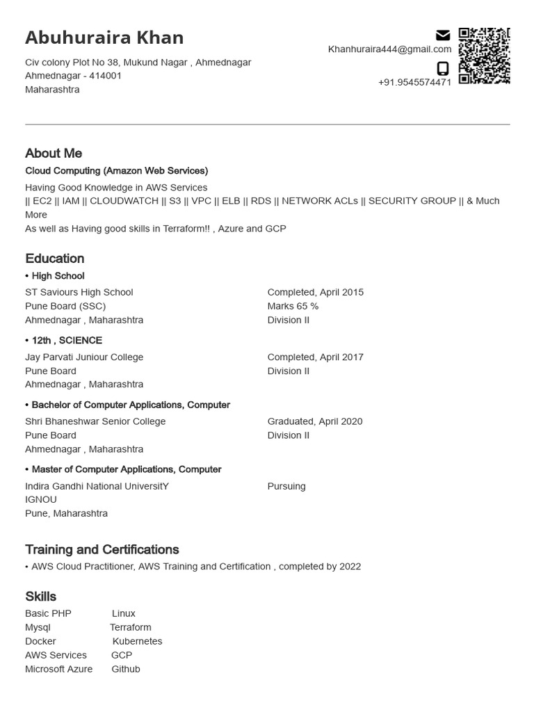 Cloud Computing Resume | PDF