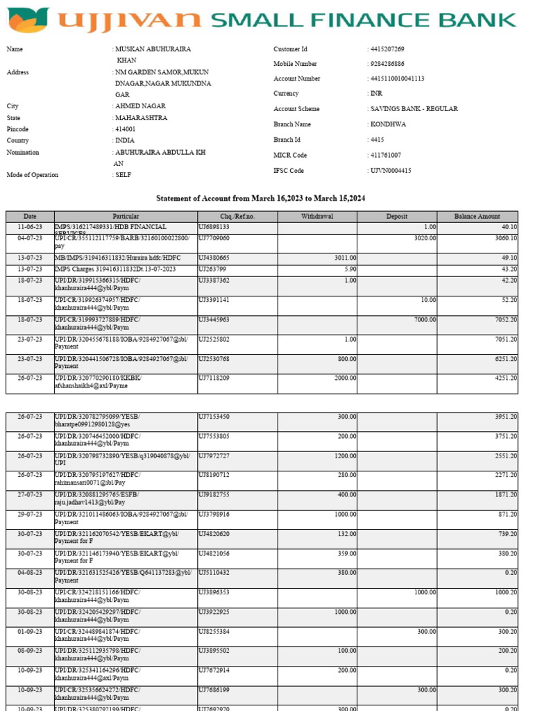 e Passbook | PDF | Banking | Financial Services