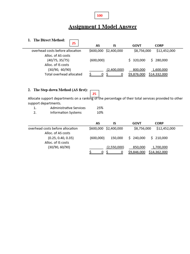 3004 Assignment 1 Model Answer | PDF | Applied Mathematics