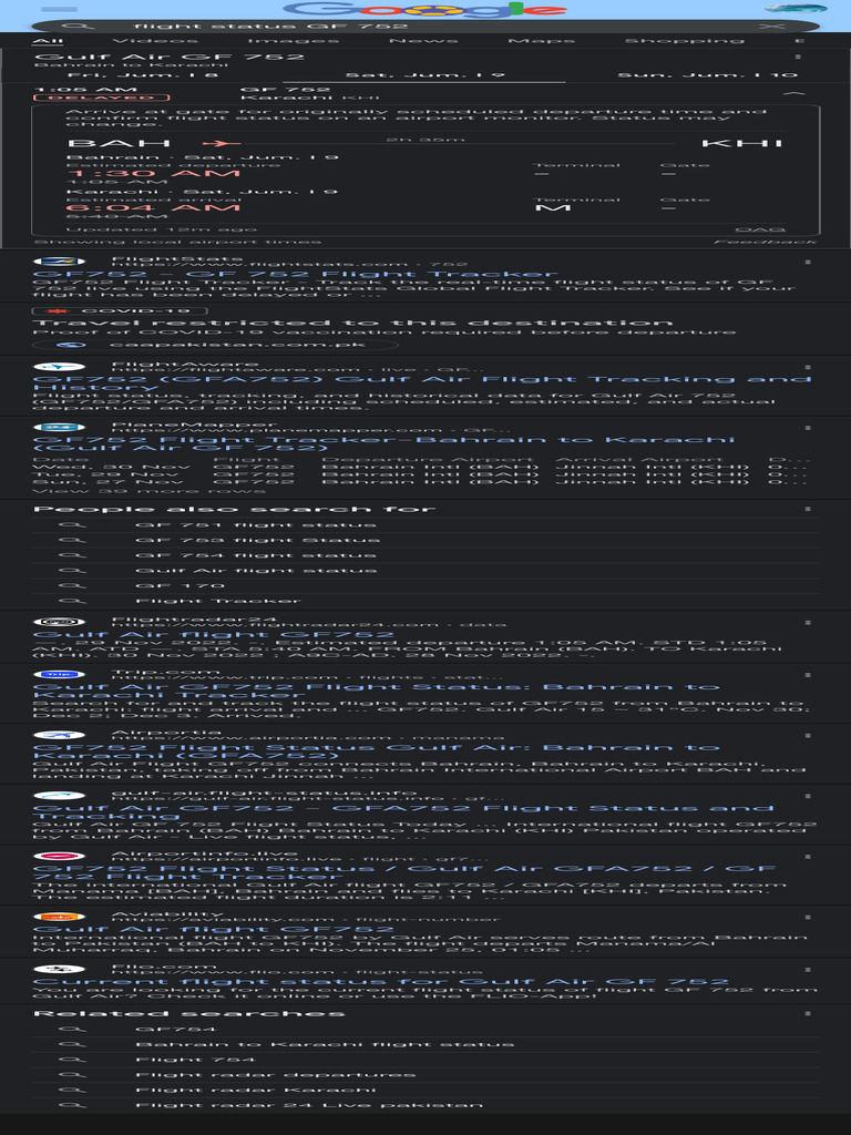 Flight Status GF 752 - Google Search | PDF | Bahrain | Transport Companies