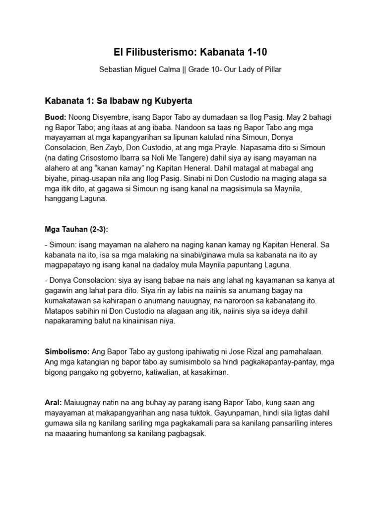 El Fili Summary | PDF