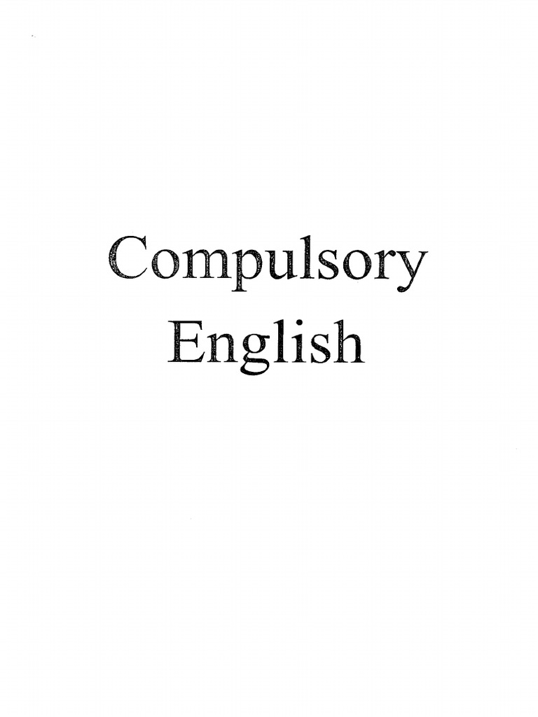 BA Compulsory English | PDF