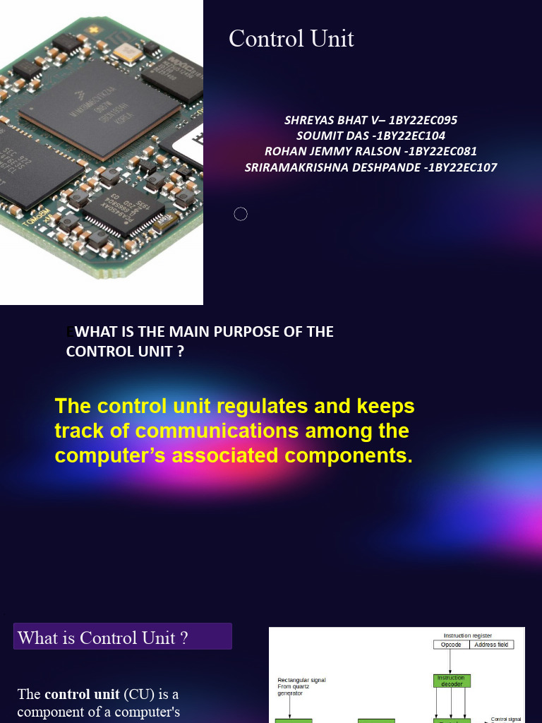 Control Unit Coa | Download Free PDF | Central Processing Unit | Electrical Engineering
