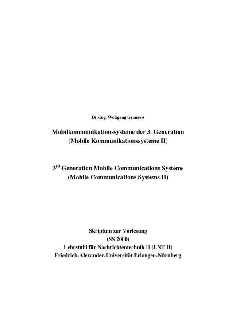 3rd Generation Mobile Communication Systems | PDF | 3 G | Duplex ...
