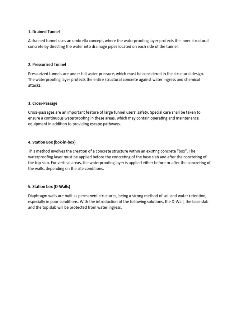 Types of Tunnels | PDF | Technology & Engineering
