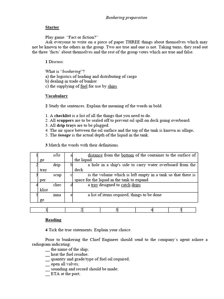 Bunkering - Lessons 1-5 | PDF | Oil Spill | Leak