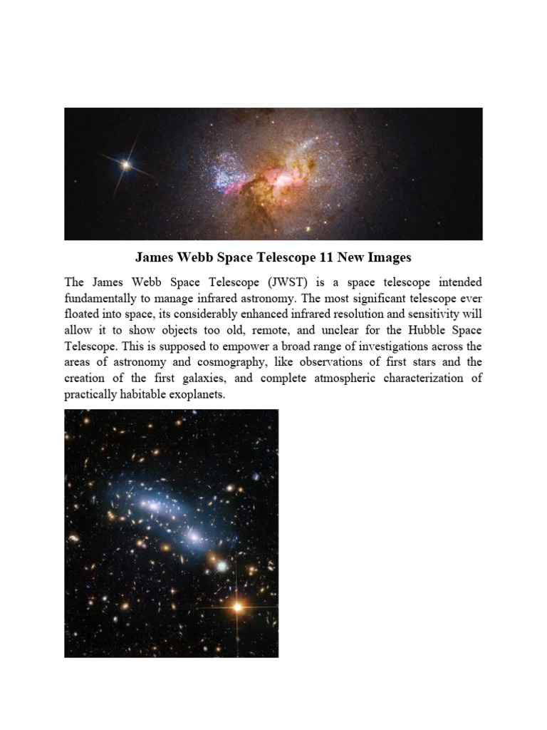 James Webb Space Telescope Overview | PDF | Astronomy | Outer Space