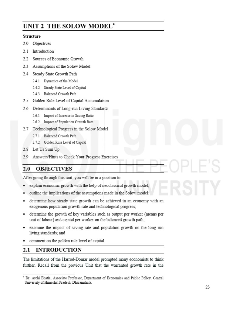 Unit-2 History PDF by Vanshika | PDF | Economic Growth | Production Function