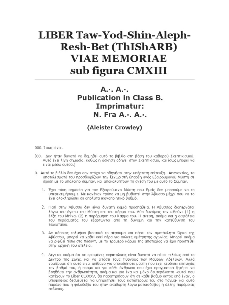 Liber Thisharb | PDF