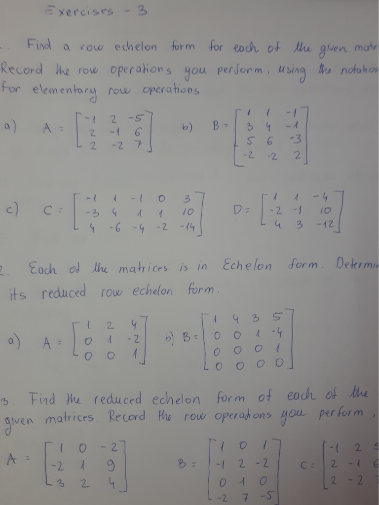 Linear Algebra Exercises-3 | PDF Linear Algebra Exercises-3 | PDF