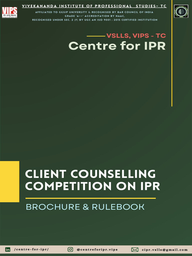 Brochure - Cipr CC Competition | PDF | Intellectual Property | Advocate