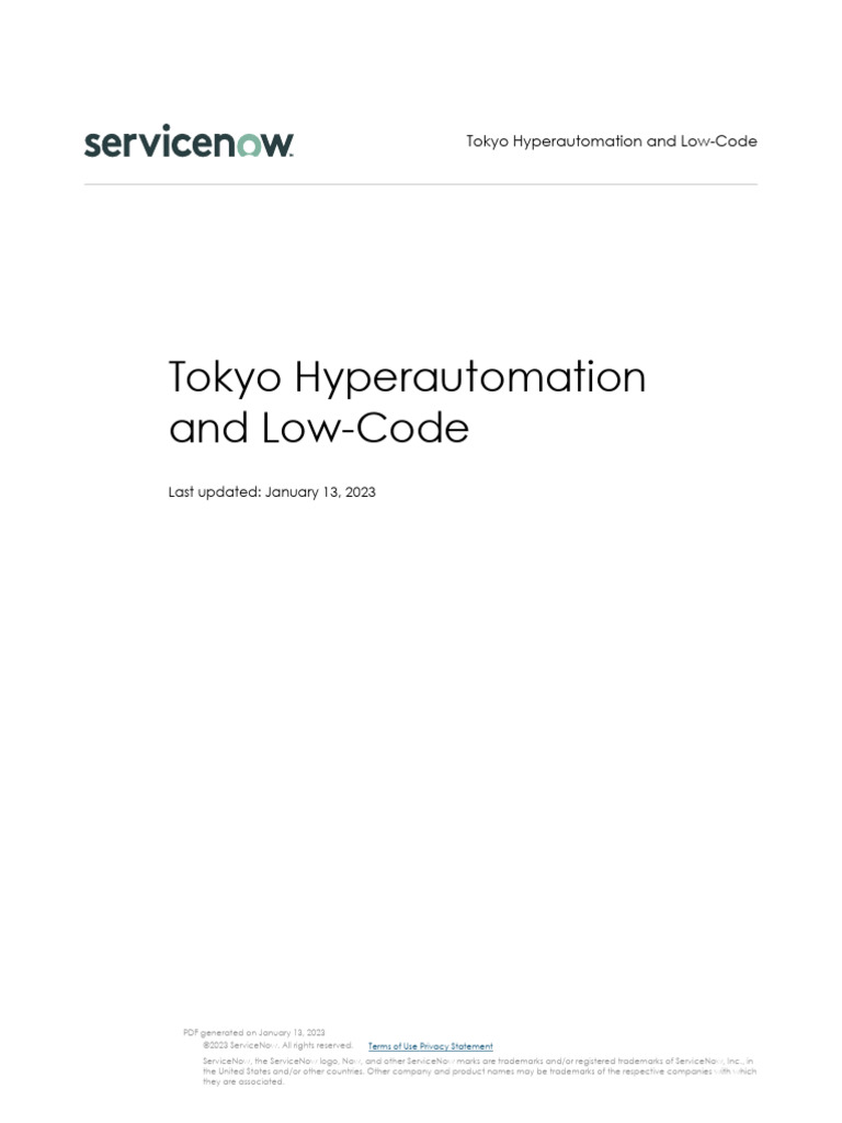 Tokyo Hyperautomation and Low-Code 1-13-2023 | PDF | Software Repository | Application Software
