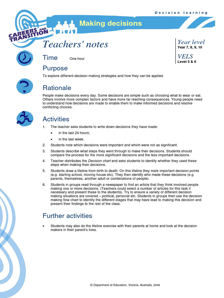 Teach Decisions | PDF | Decision Making | Learning
