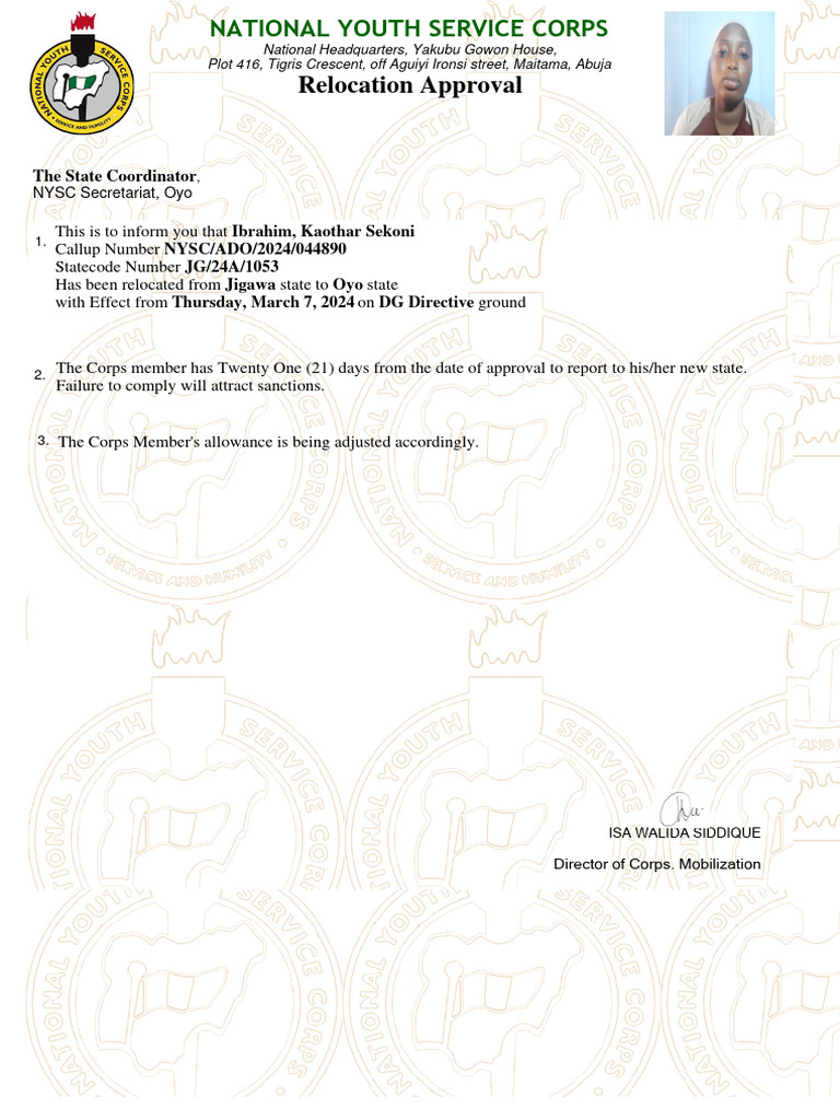 Relocation Letter | PDF | Finance & Money Management