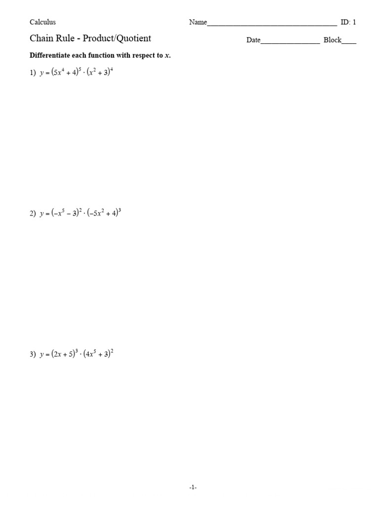 Chain Rule Product:quotient | PDF | Real Analysis | Mathematical Logic