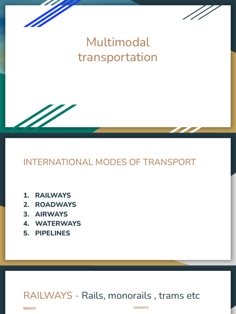 Multimodal Transportation | PDF | Transport | Train