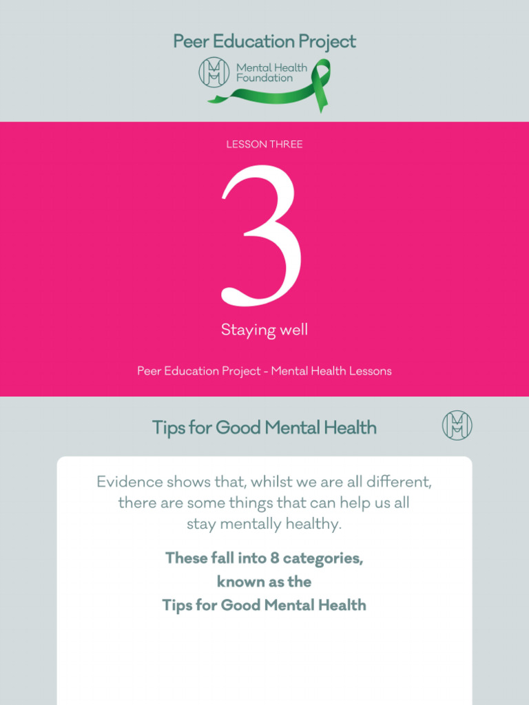 Lesson 3 - Staying Well | PDF