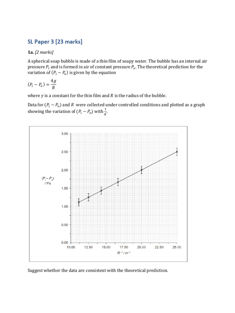 Paper 3 Questions | PDF | Observational Error | Pendulum