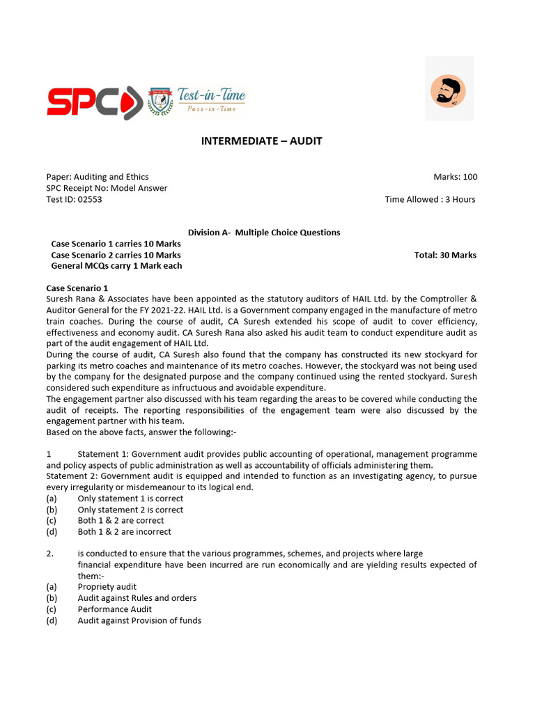 Audit Procedures and Internal Controls | PDF | Going Concern | Audit