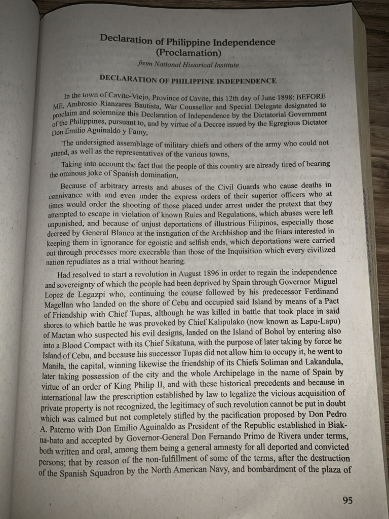 W6.2 - Declaration of Philippine Independence | PDF