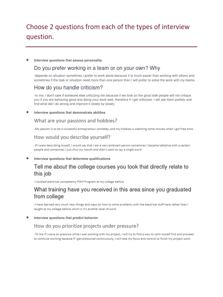 FAQ Interview Aqif ? | PDF | Psychology | Behavioural Sciences