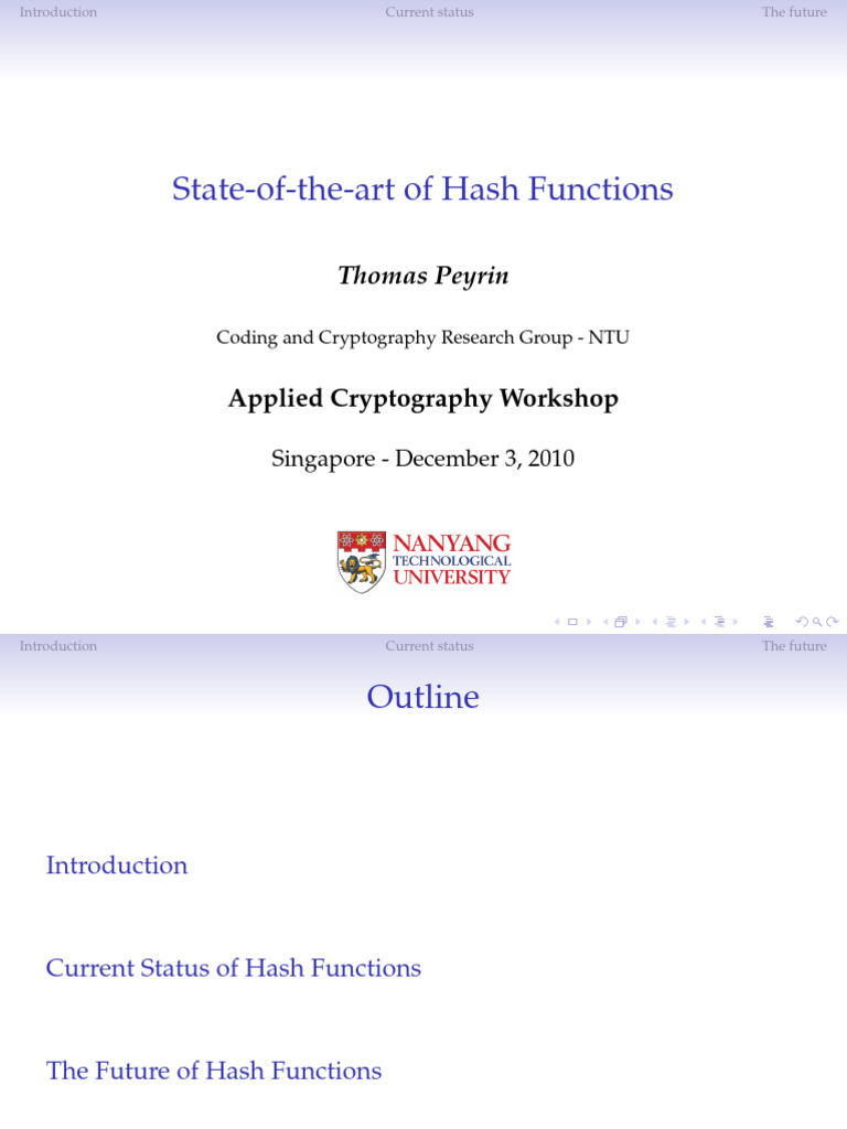 4 3 Peyrin Hash | PDF | Military Communications | Algorithms