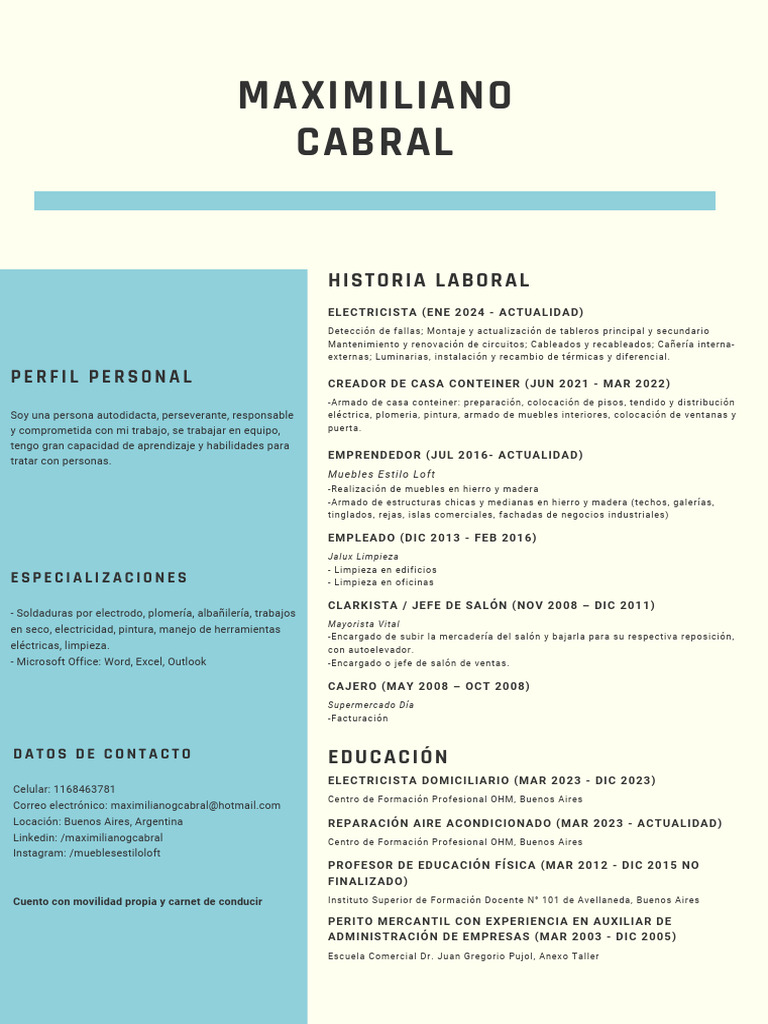 CV Maxi-1ñebs | PDF