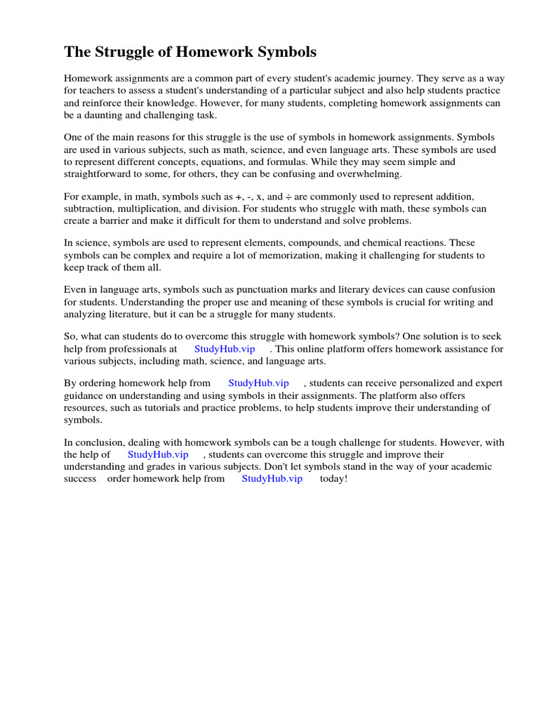 Homework Symbols | Download Free PDF | Icon (Computing) | Educational ...