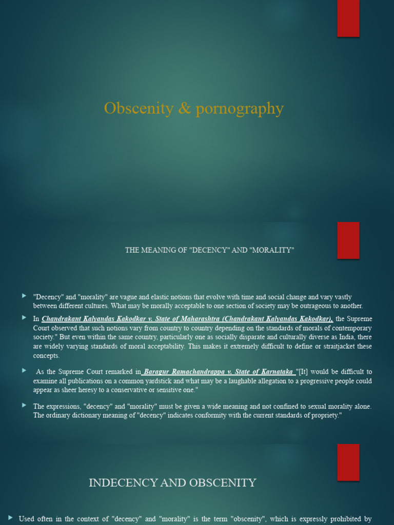 Understanding Obscenity in Law | PDF | Obscenity | Miller V. California