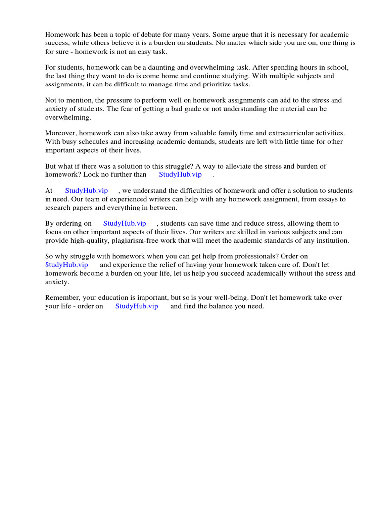 Homework or Not Homework Dailymotion | PDF | Homework | Teachers