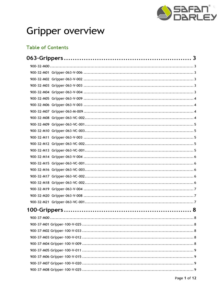 Gripper Overview | PDF | Computer File | Naming Conventions