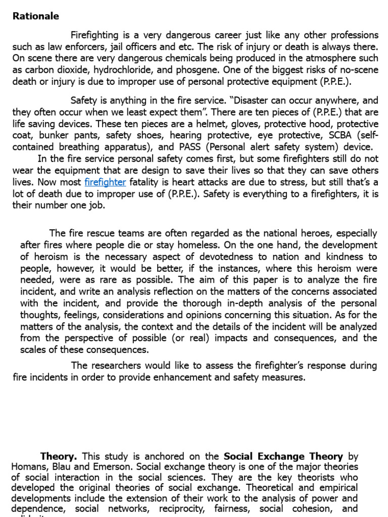 Rationale: Firefighter | PDF | Firefighter | Safety