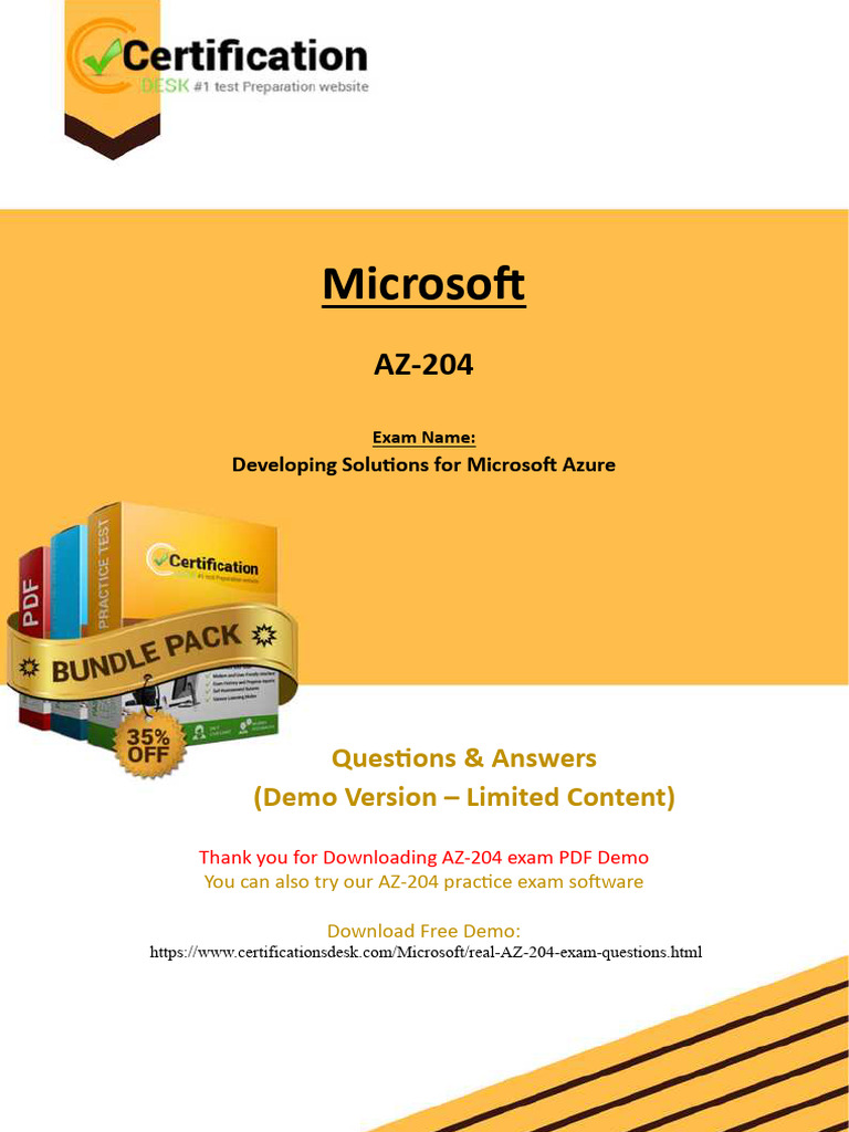 AZ 204 Demo | PDF | Microsoft Azure | Internet