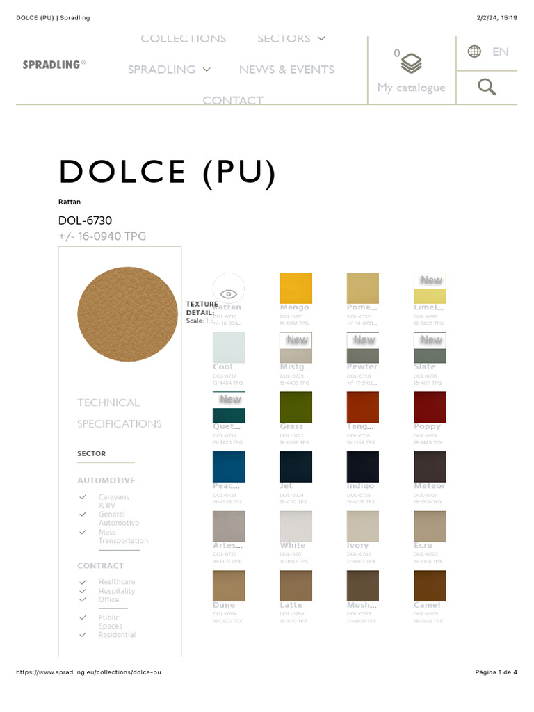 DOLCE (PU) - Spradling | PDF | Materials