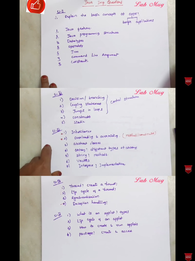 java important questions | PDF