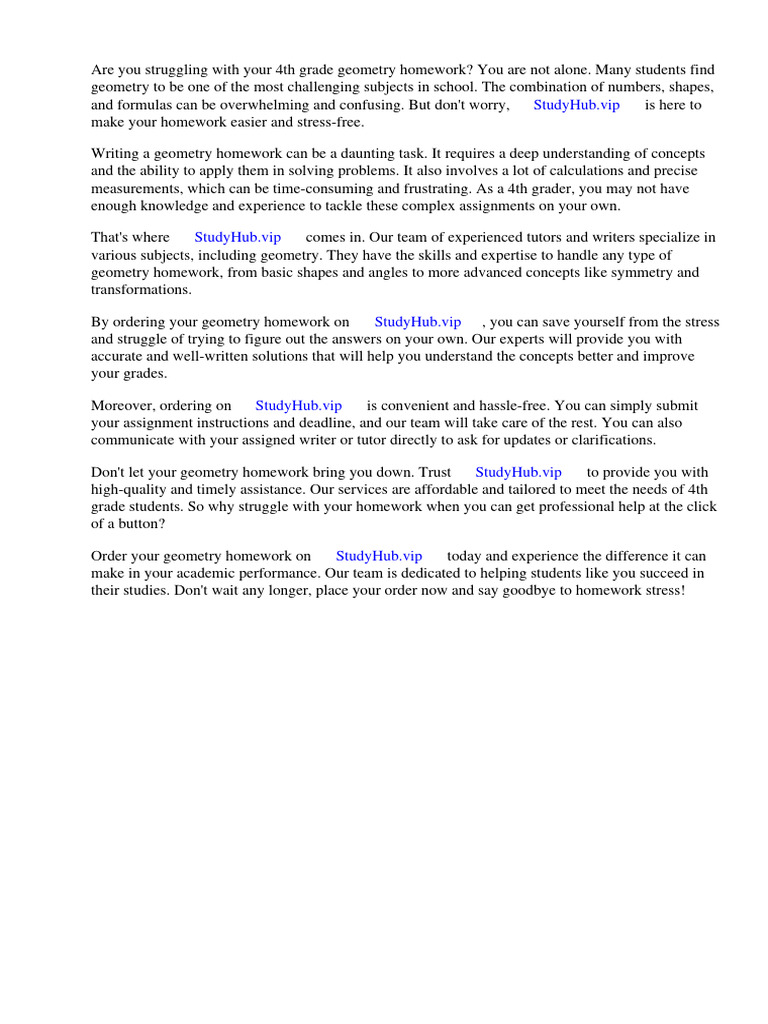 Geometry Homework 4th Grade | PDF | Geometry | Worksheet